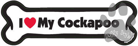 I Love My Cockapoo Dog Bone Magnet | Doggy Style Gifts