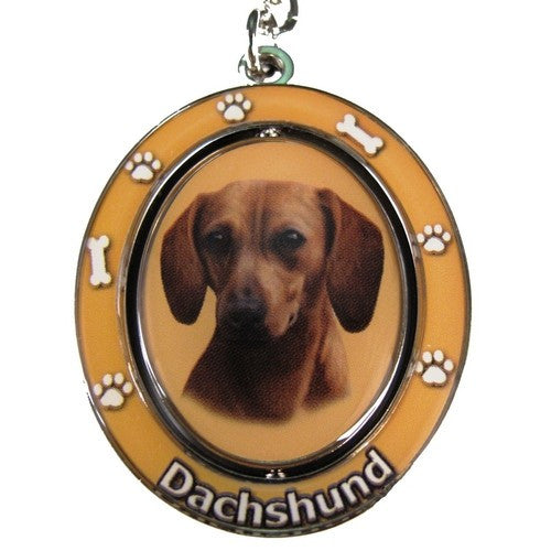 Dachshund Red Dog Spinning Keychain | Doggy Style Gifts