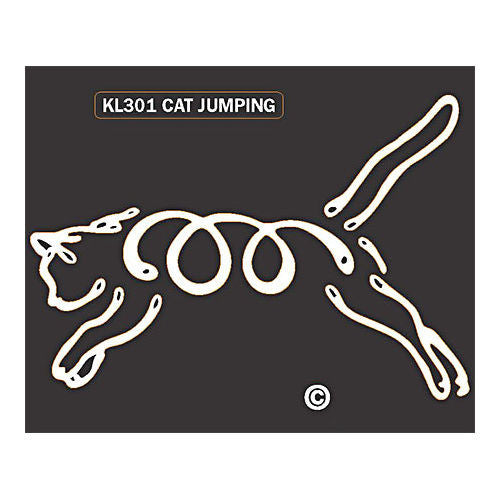 K Line Jumping Cat Car Window Decal Tattoo | Doggy Style Gifts