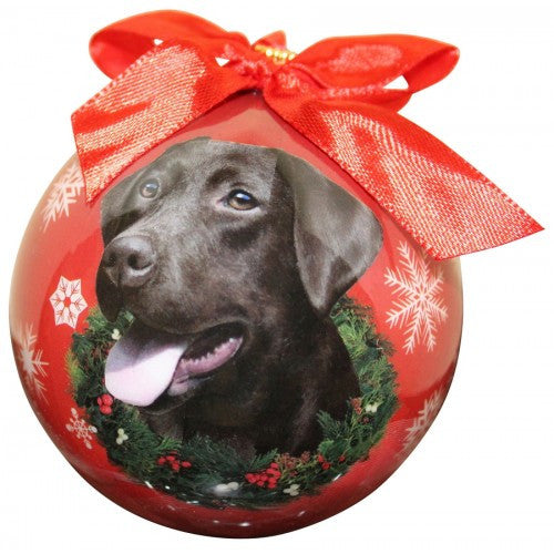 Labrador Retriever Chocolate Lab Shatterproof Dog Breed Christmas Orna ...