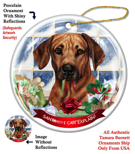 Rhodesian Ridgeback Howliday Dog Christmas Ornament | Doggy Style Gifts
