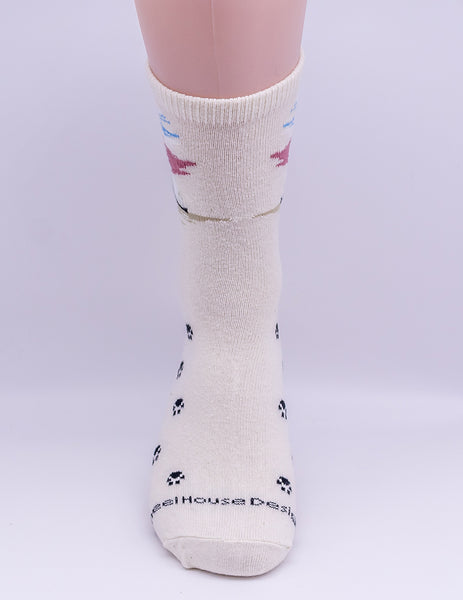 Siamese Cats Dog Breed Novelty Socks Gray | Doggy Style Gifts